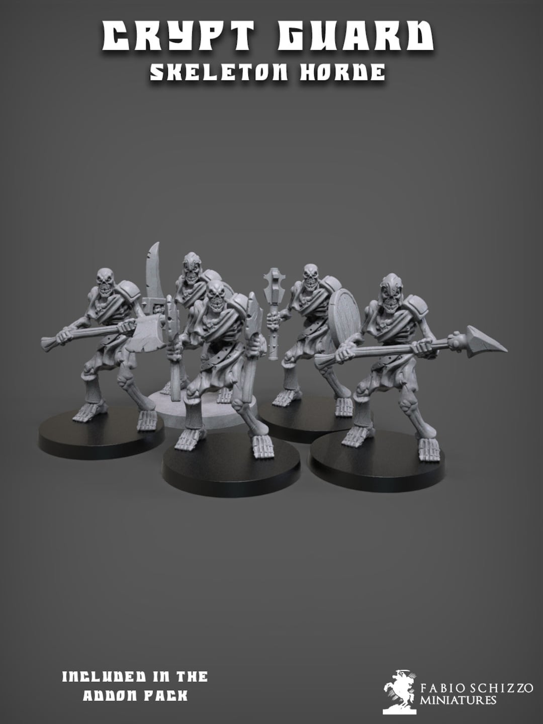 28mm 5 Styles of Skeleton Guards Dnd Miniatures Dungeons & Dragons ...