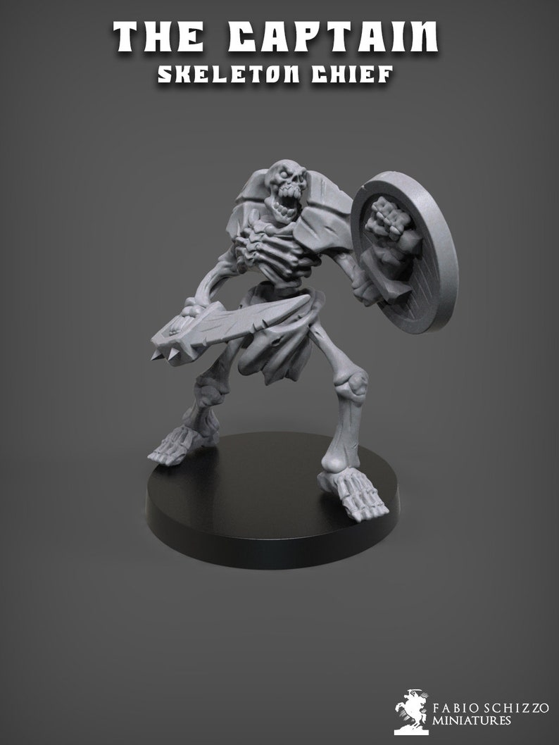 28mm 5 Styles of Skeleton Bosses Dnd Miniatures Dungeons & - Etsy