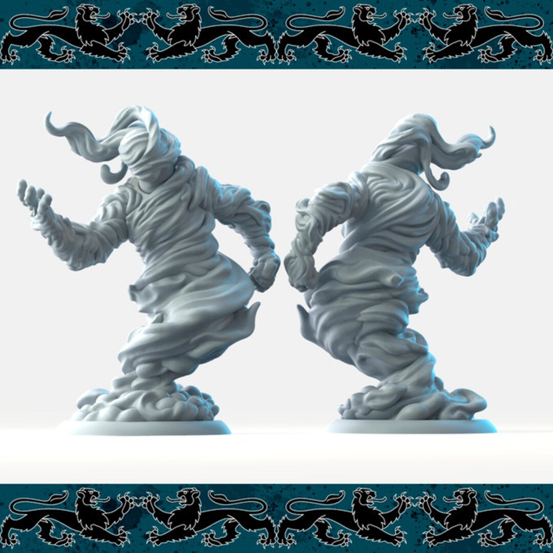 28mm Wind Elemental Dnd Miniatures Dungeons & Dragons - Etsy