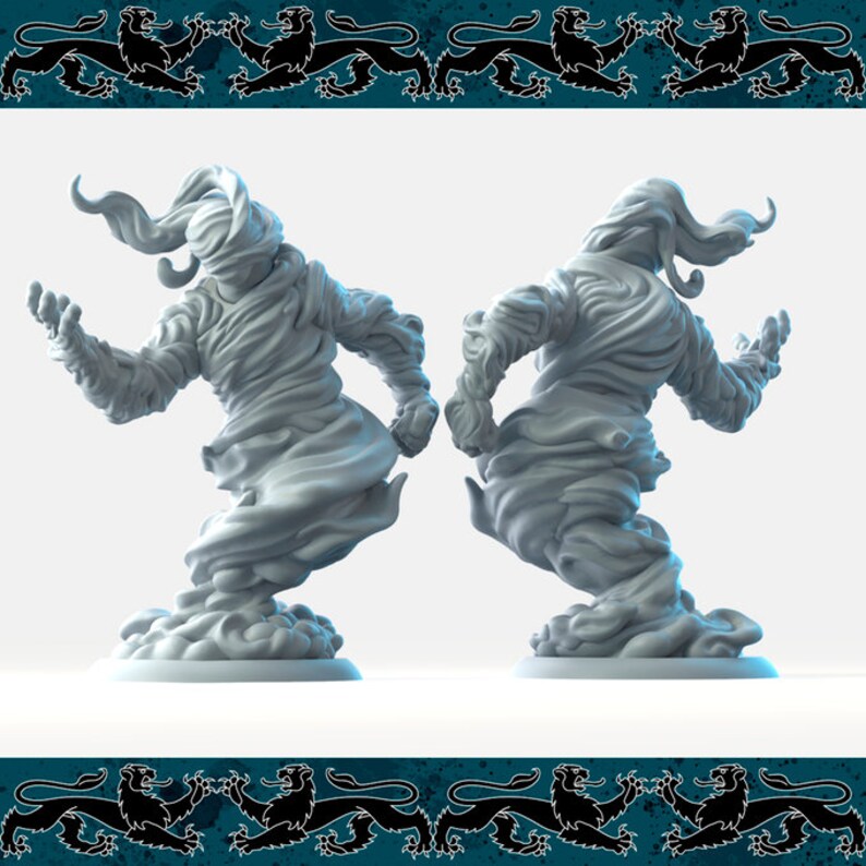 28mm Wind Elemental Dnd Miniatures Dungeons & Dragons - Etsy