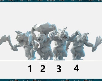 28mm 4 Styles of Ettin Dnd Miniatures Dungeons & Dragons | Etsy