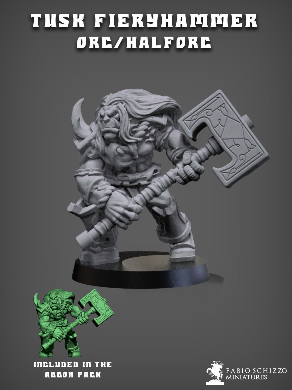 28mm Half-orc Dnd Miniatures Dungeons & Dragons Miniatures | Etsy