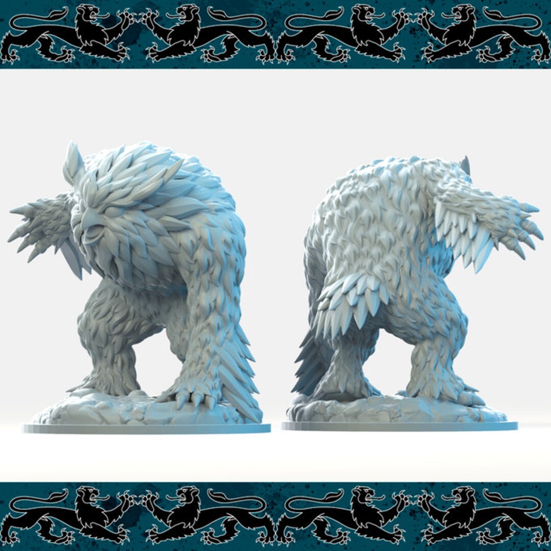 28mm Owlbear Dnd Miniatures Dungeons & Dragons Miniatures Pathfinder ...
