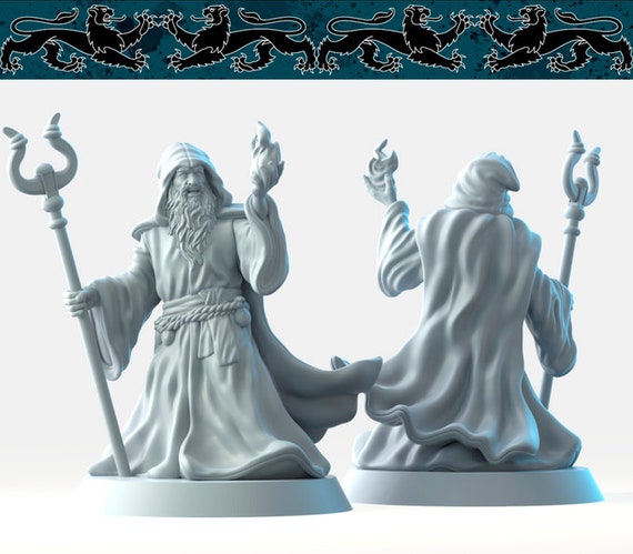 28mm Wizard Dnd Miniatures Dungeons & Dragons Miniatures | Etsy