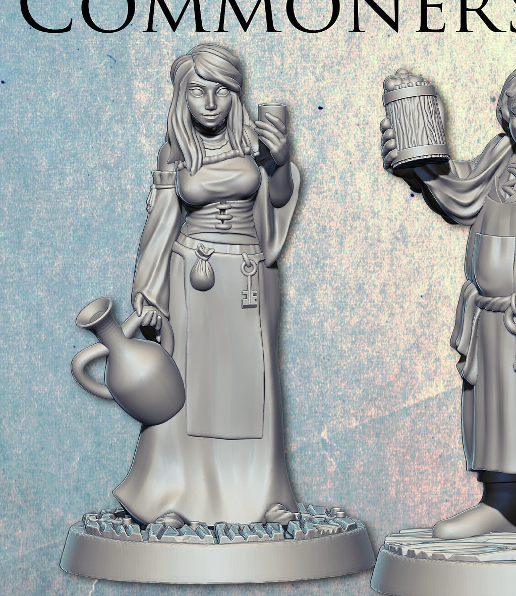28-32mm Commoners Dnd Miniatures Dungeons & Dragons - Etsy UK