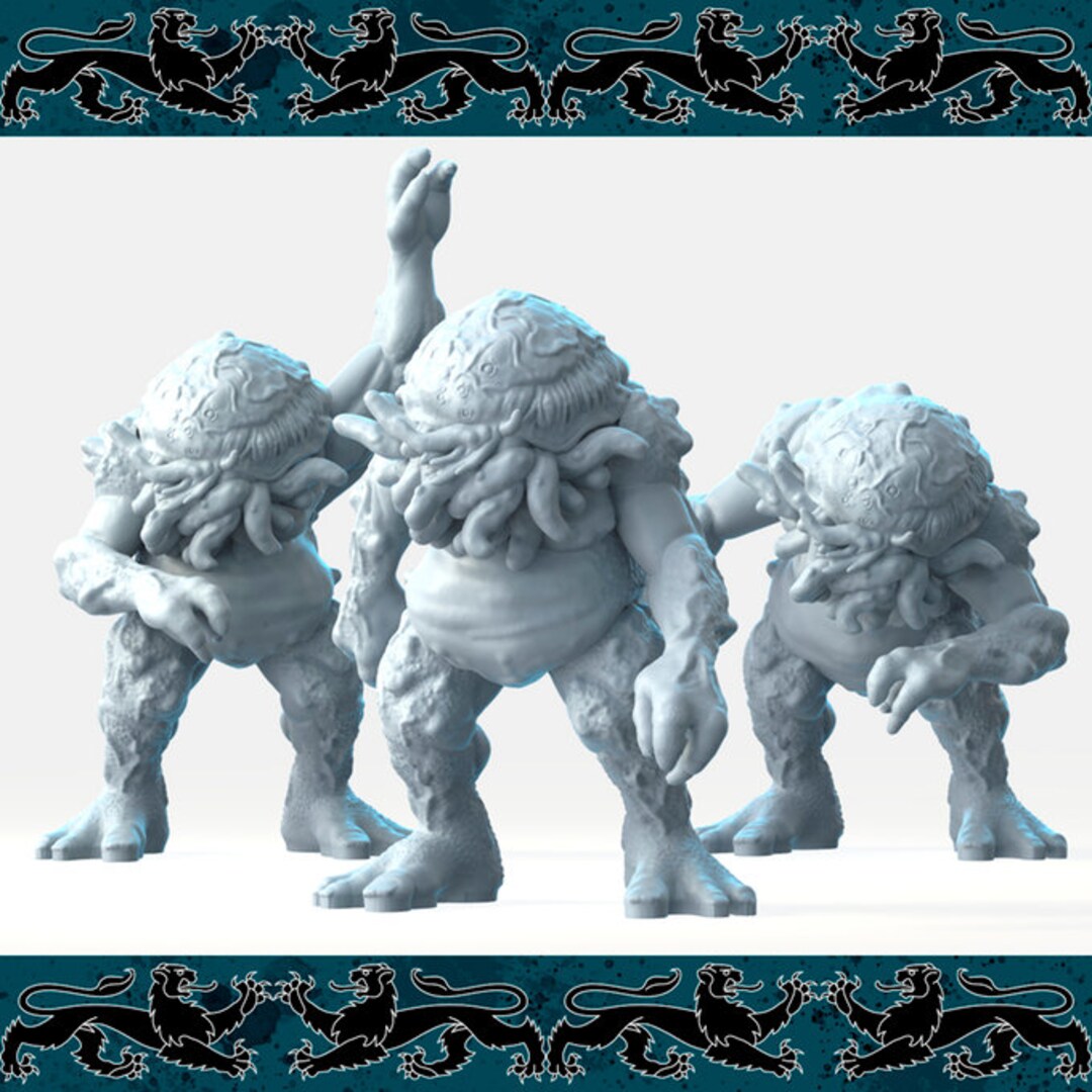 28mm 3 Styles of Moonbeasts | Dnd Miniatures | Dungeons & Dragons ...