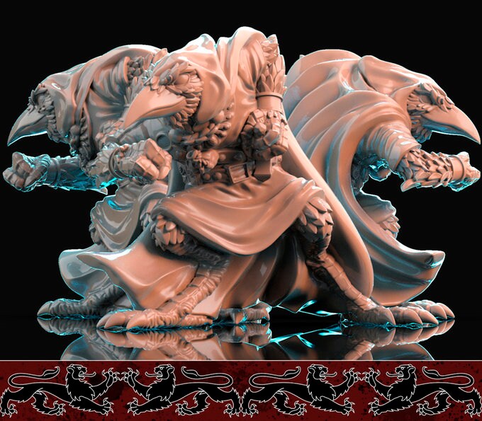 28mm 2 Styles of Ravenfolk Dnd Miniatures Dungeons & - Etsy