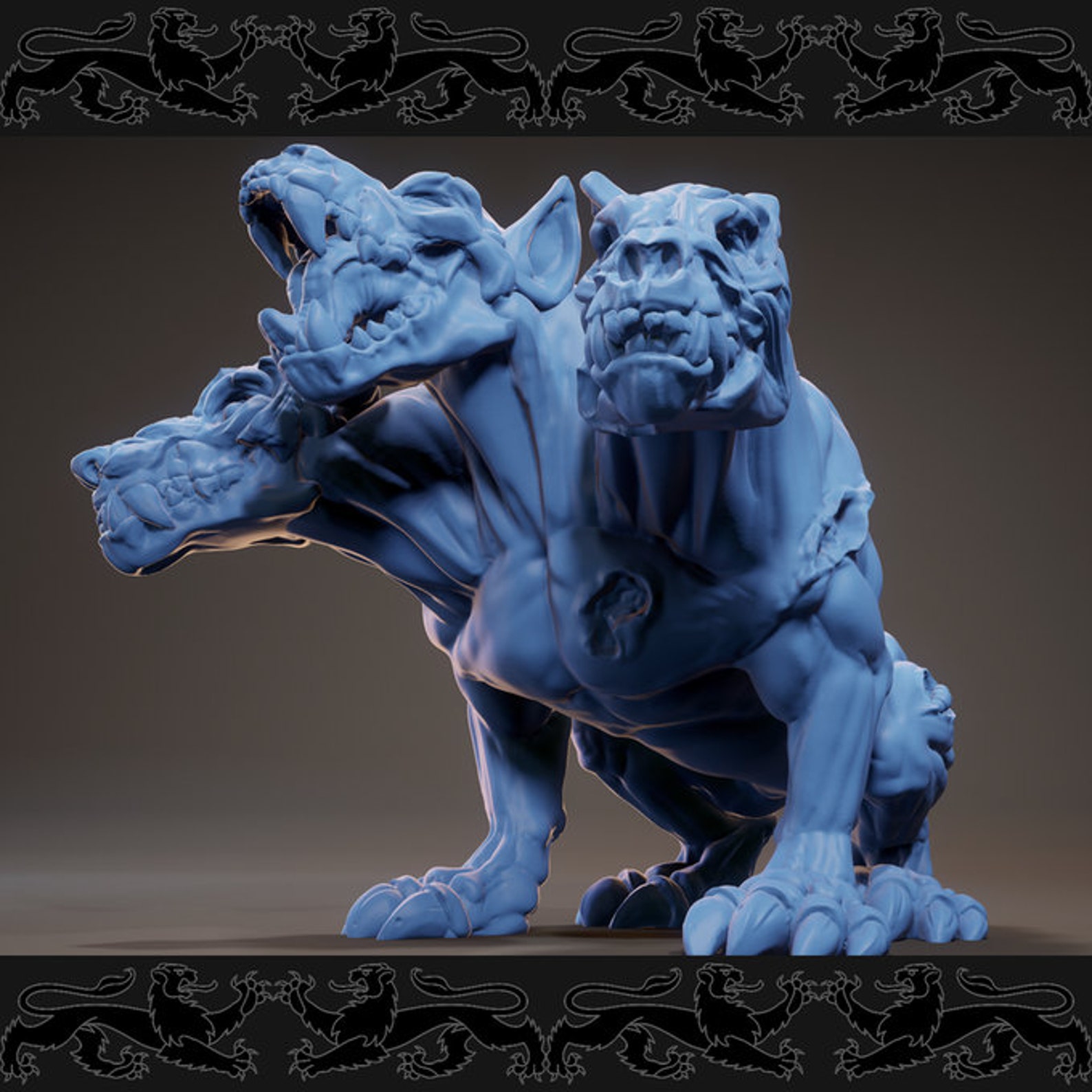 28mm Undead Cerberus / DnD Miniatures / Dungeons & Dragons - Etsy España