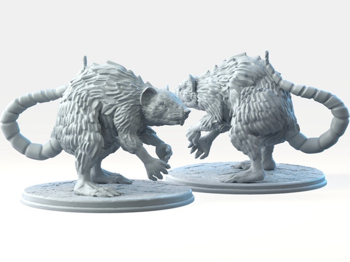 28mm Giant Rat Version 2 Dnd Miniatures Dungeons & Dragons | Etsy