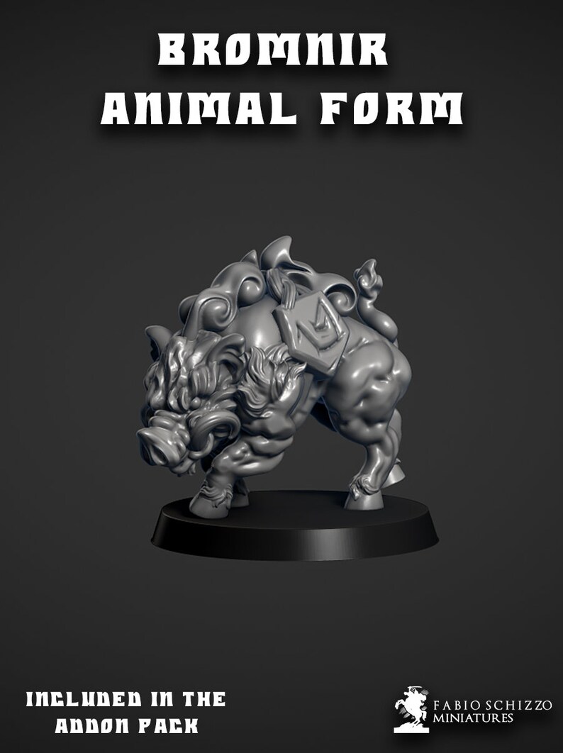 28mm Boar Druid Wildshape Dnd Miniatures Dungeons & - Etsy