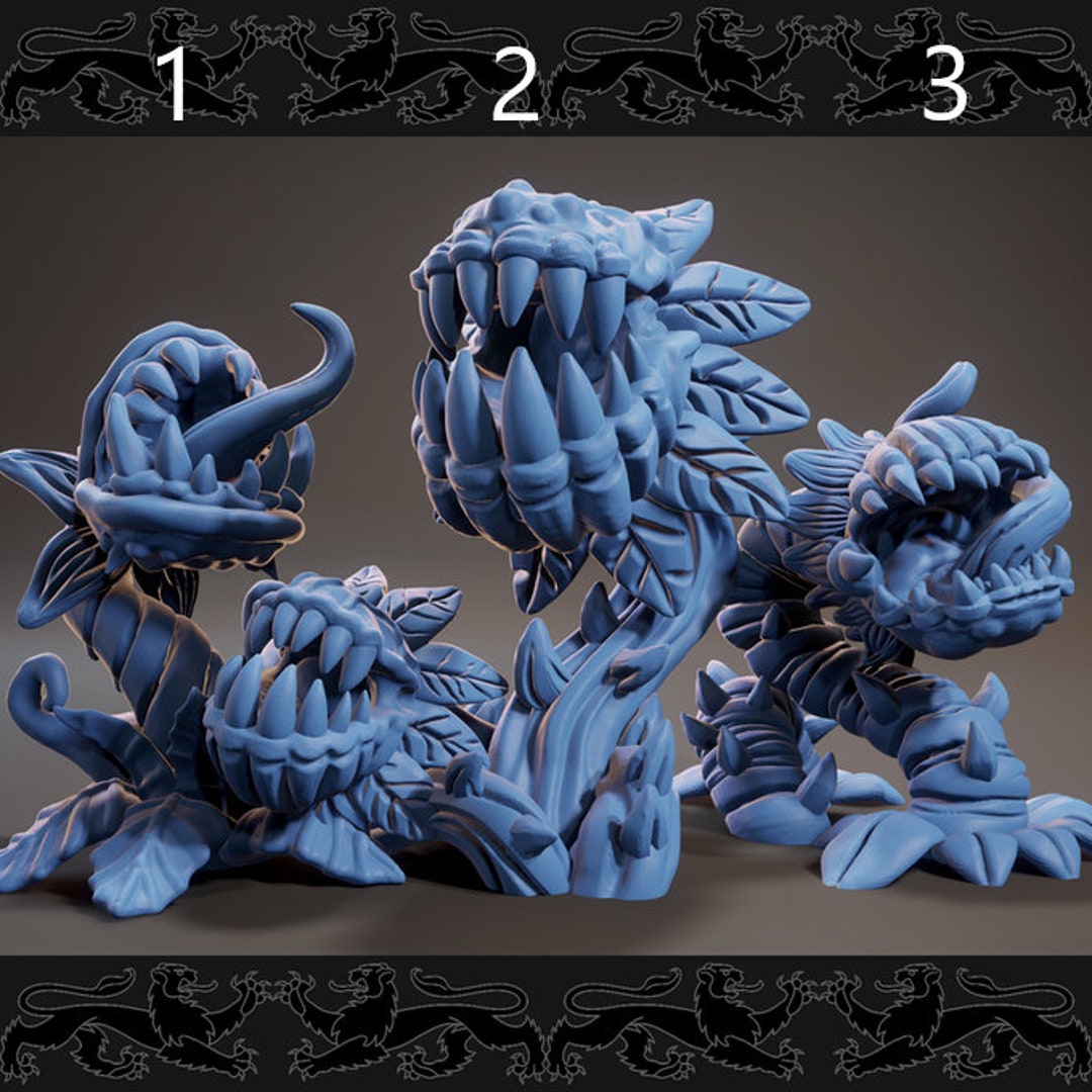 28mm 3 Styles of Carnivorous Plants Dnd Miniatures Dungeons & Dragons ...