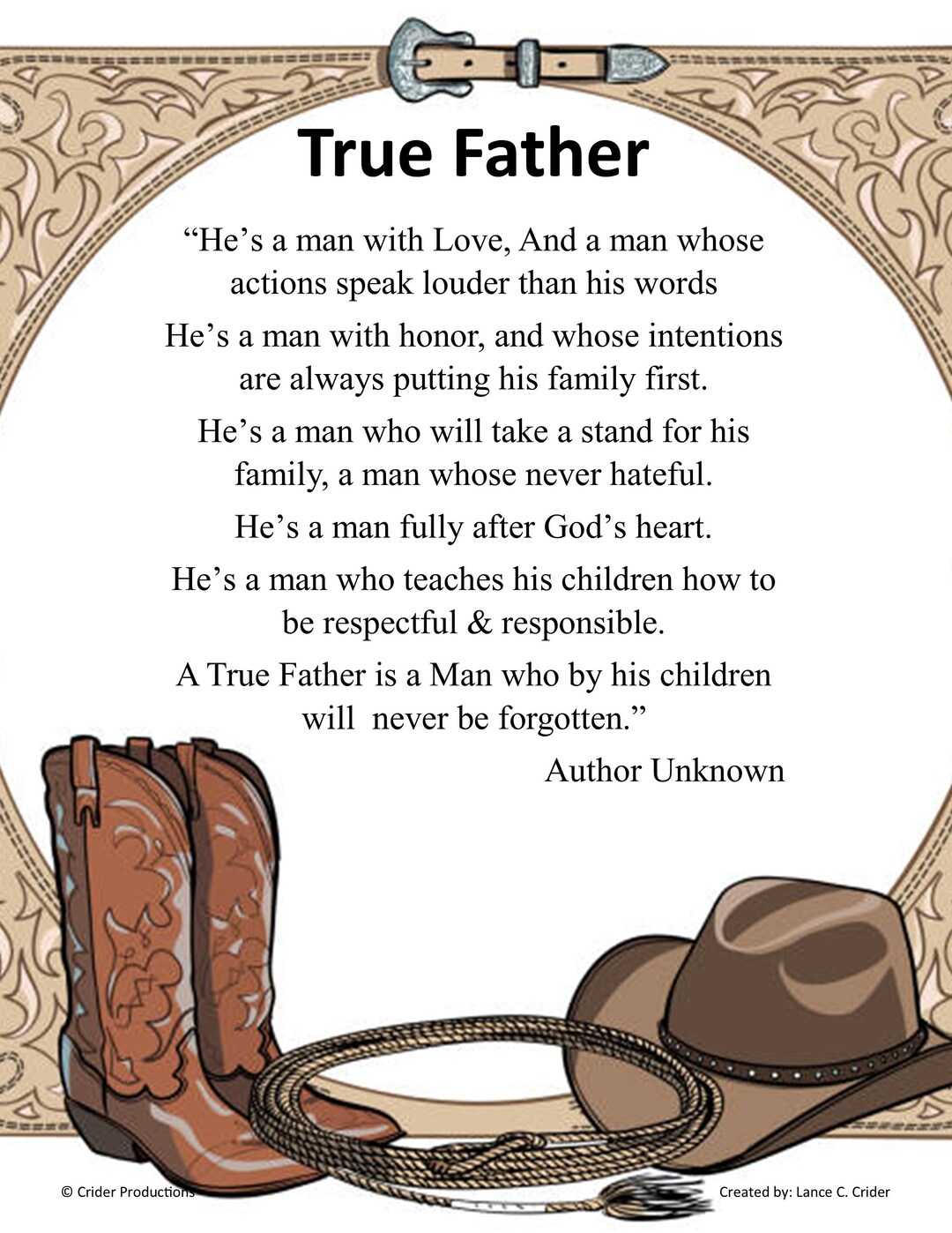 True Father Poem - Etsy