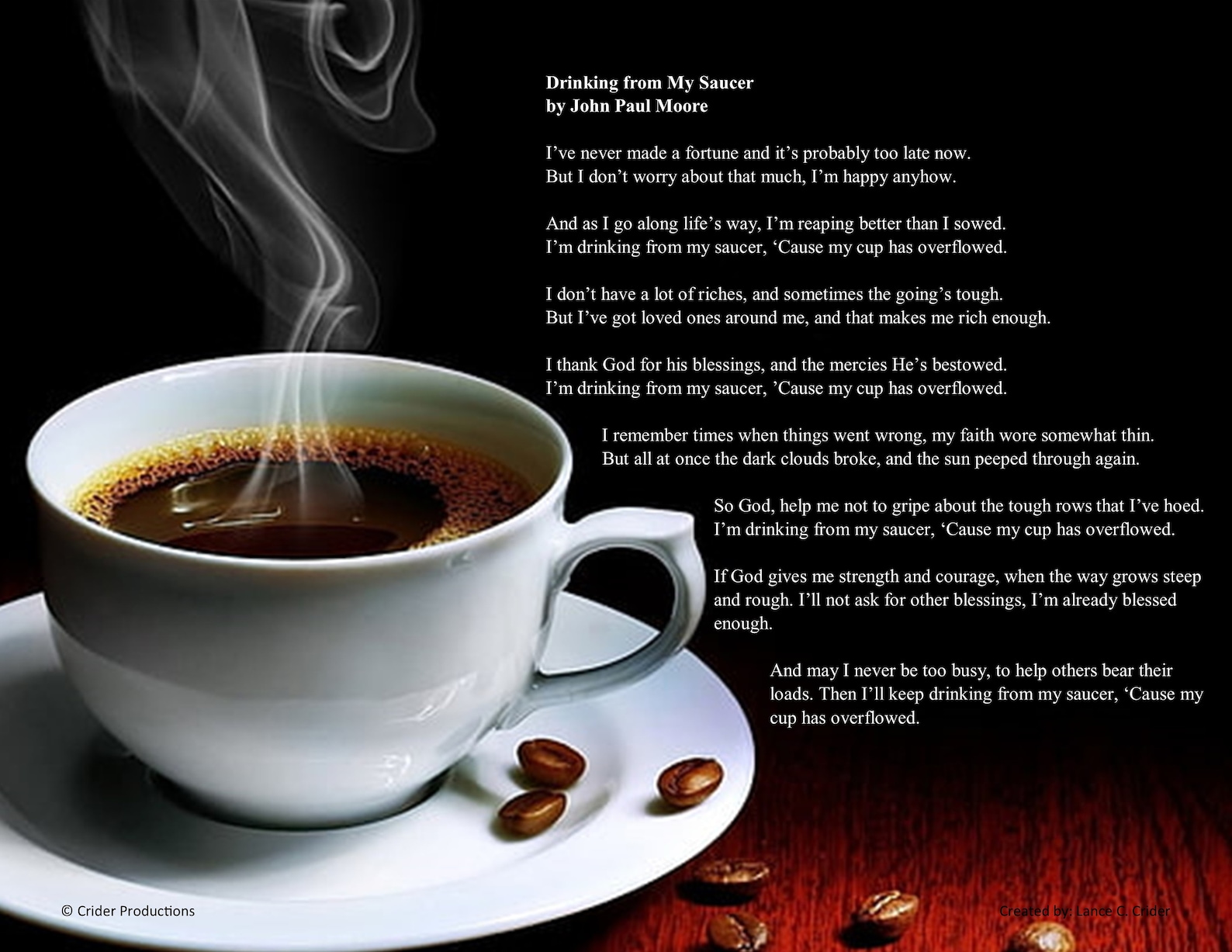 Drinking From My Saucer Poem - Etsy