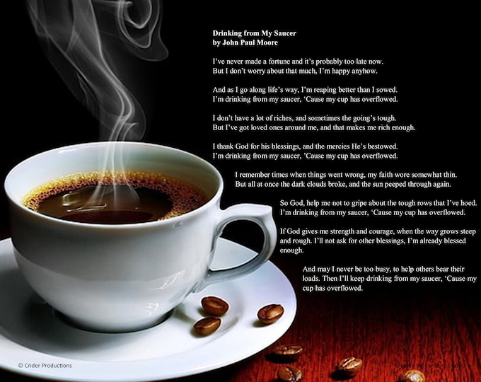 Drinking From My Saucer Poem - Etsy