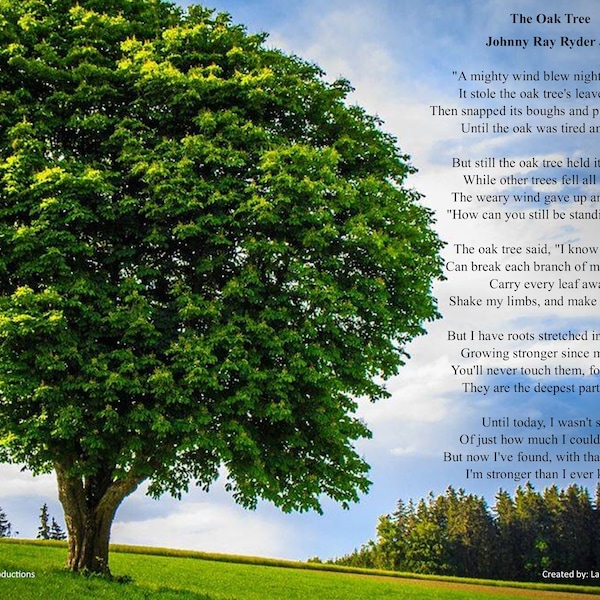 Oak Tree Poem - Etsy