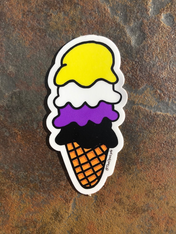 Non-binary Pride Sticker Non-binary Flag Sticker Pride - Etsy