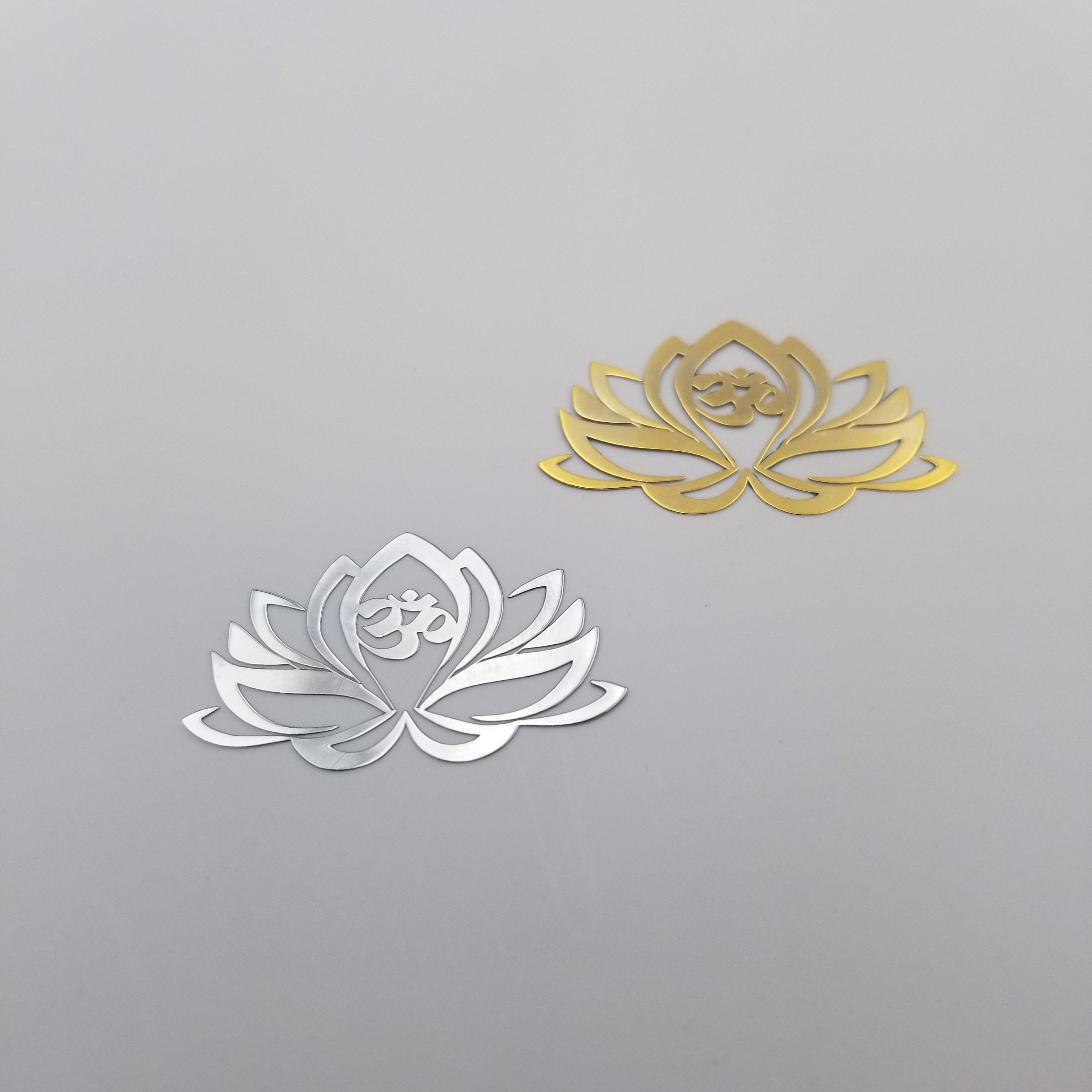 26) Om Lotus Flower Aum Lotus Orgonite Metal Sticker Sacred Geometry ...