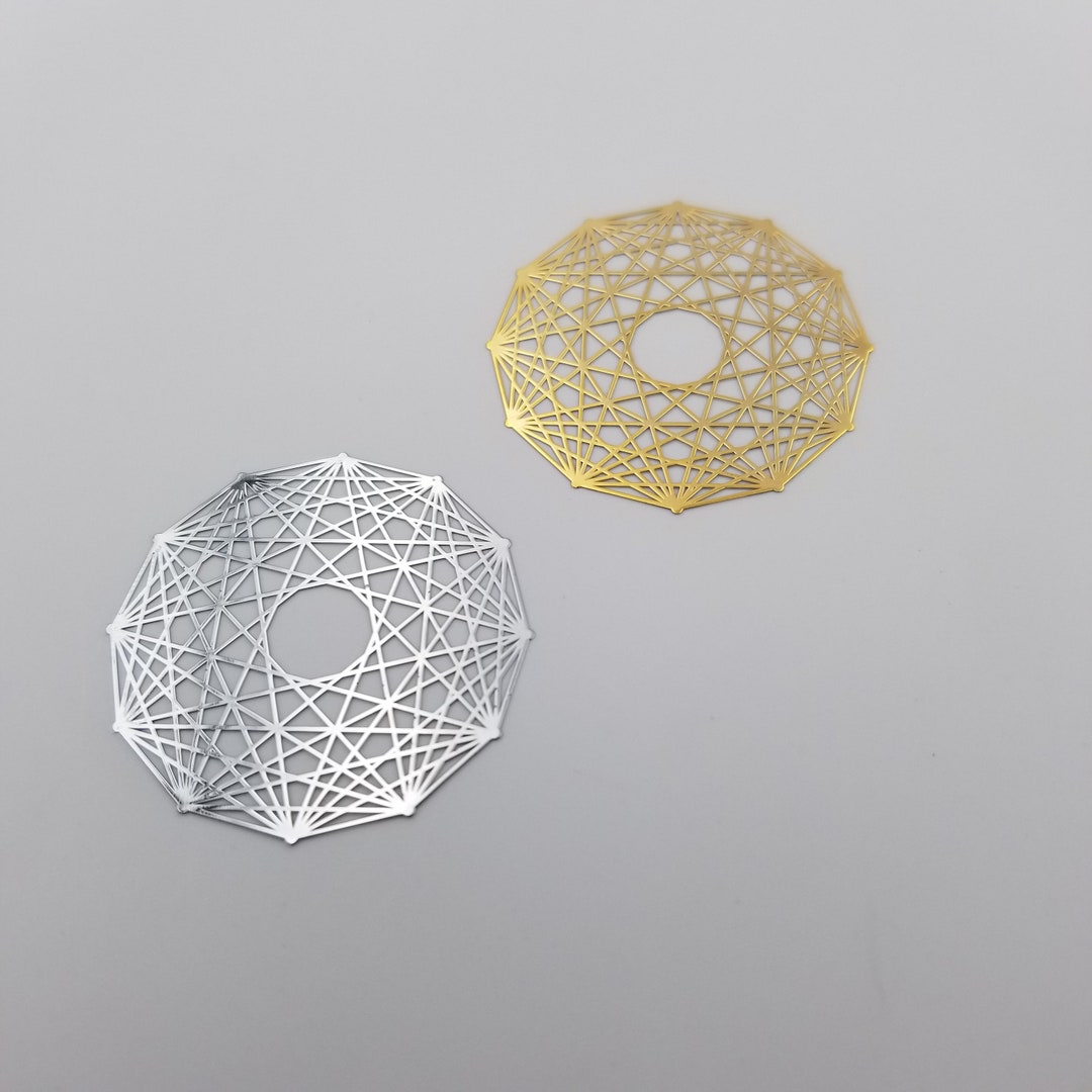 7) Dodecagram 12 Pointed Polygon Vortex Star Orgonite Metal Sticker ...