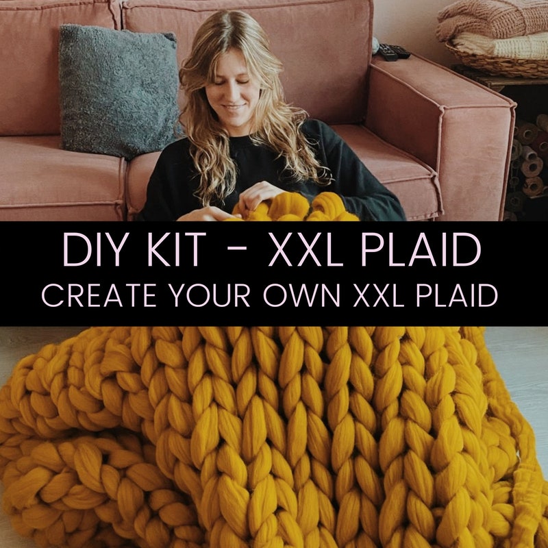 Chunky Knit Blanket Kit - Etsy
