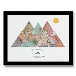 50th Wedding Anniversary Gifts | Personalized Travel Map | 50th ...