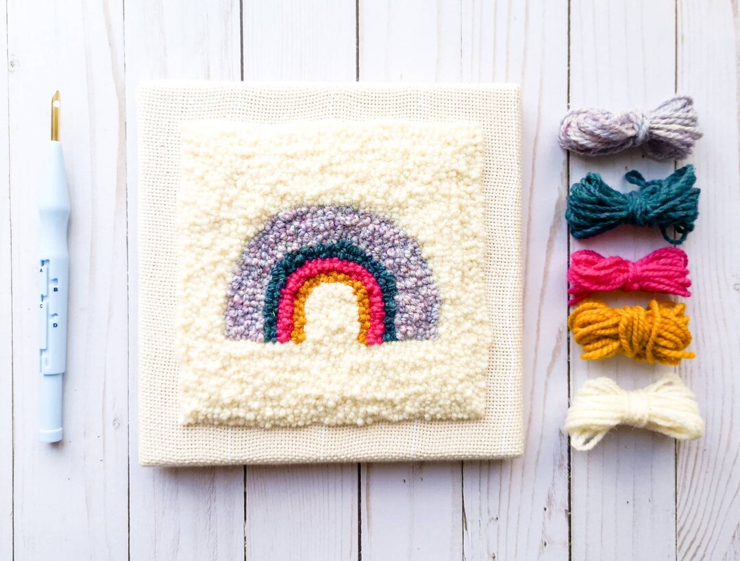 DIY Punch Needle Kit Rainbow /learn to Punch Needle /DIY Punch Needle ...