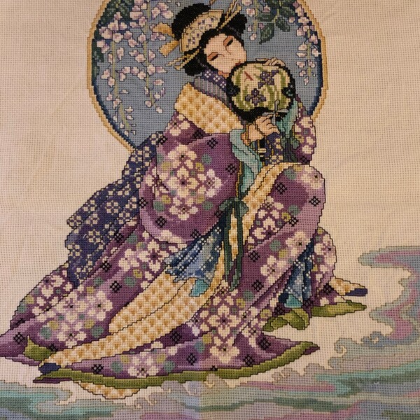 Geisha Cross Stitch - Etsy UK
