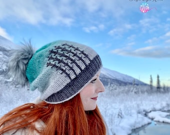 Parallelo Beanie Hat PDF Knitting Pattern instructions - Etsy UK