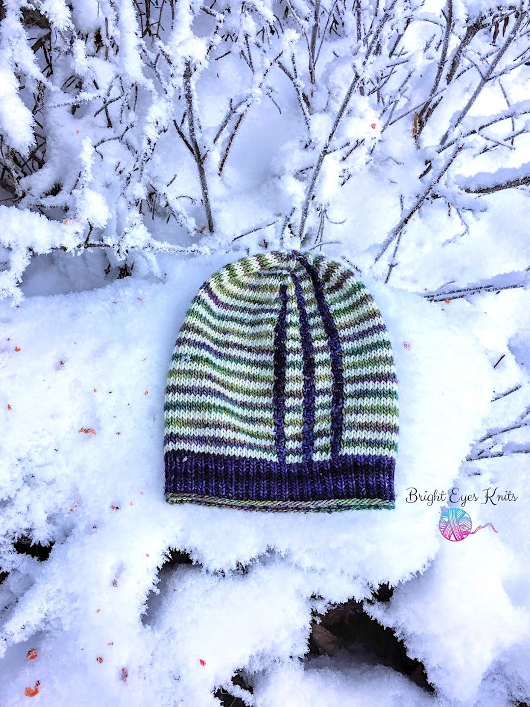 Stripe It up Hat - Knitting Pattern Featuring Vertically Stranded ...