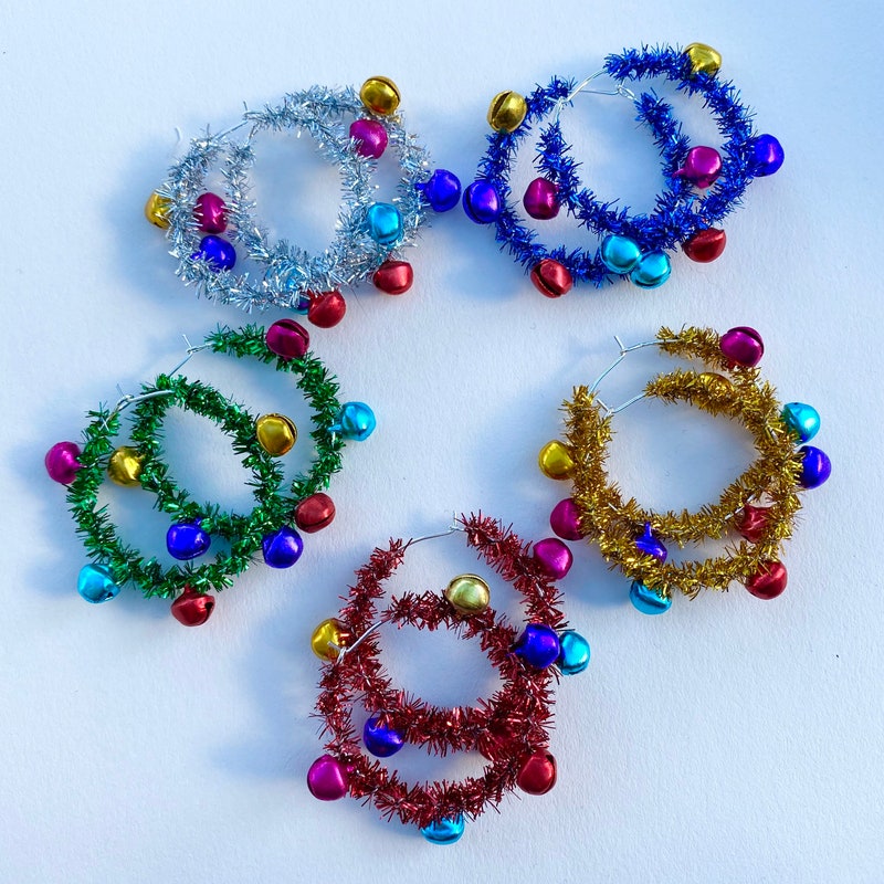 Red Wreaths With Silver Bells - Etsy UK