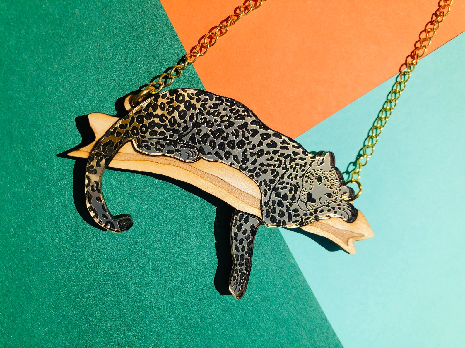 Lazy Leopard Necklace - Etsy