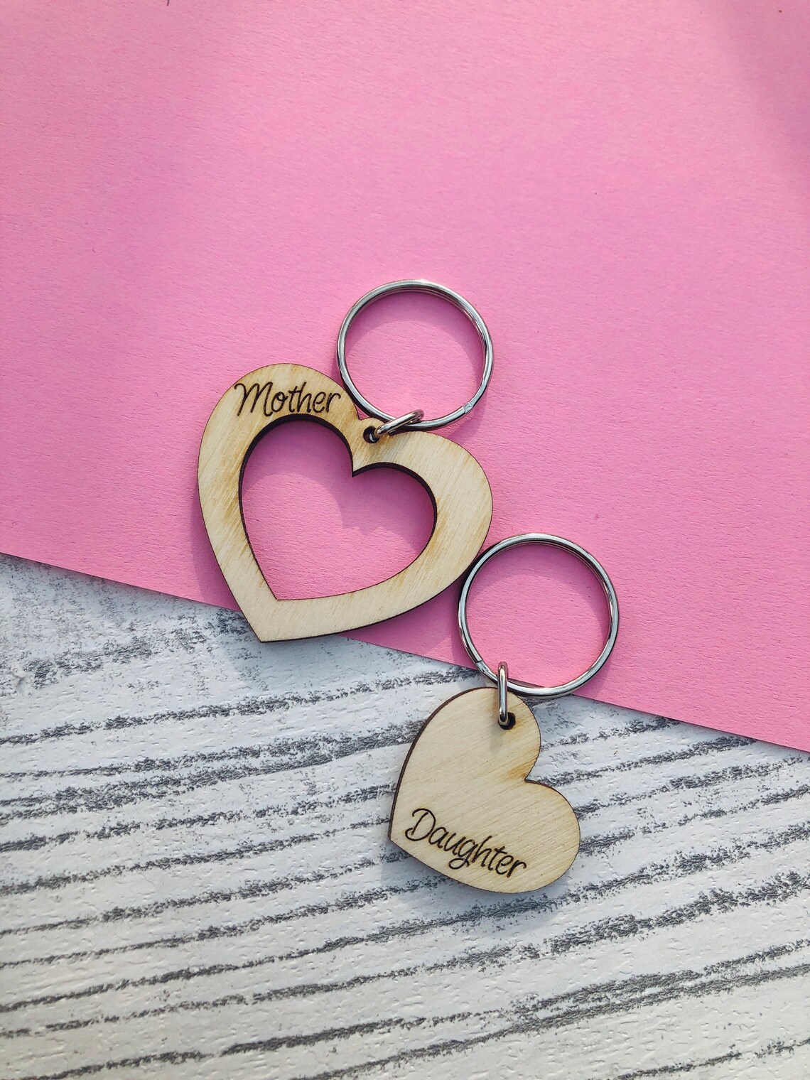 Mother Daughter Key Ring - Etsy UK