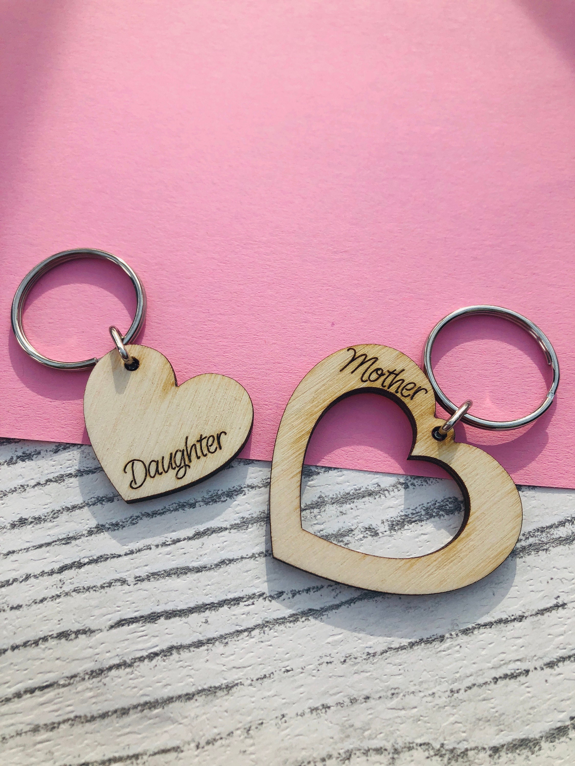 Mother Daughter Key Ring - Etsy UK