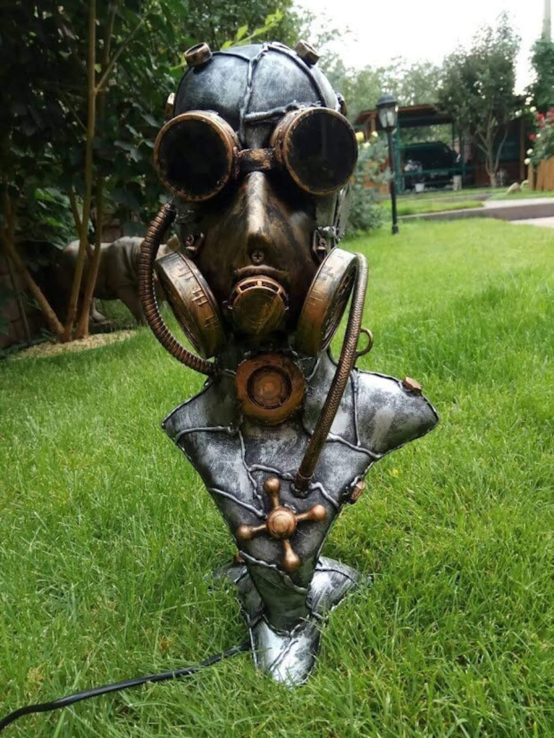 Steampunk Bust, Steampunk Light, Steampunk Sculpture, Steampunk Decor ...