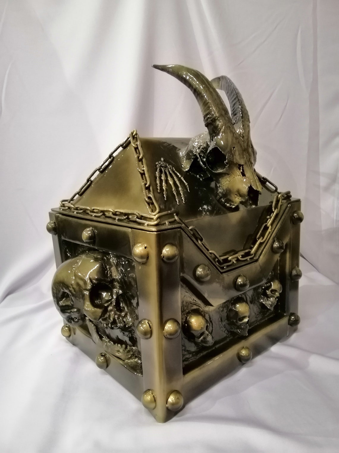 Steampunk decor Metal chest Dower chest Gothic chest | Etsy