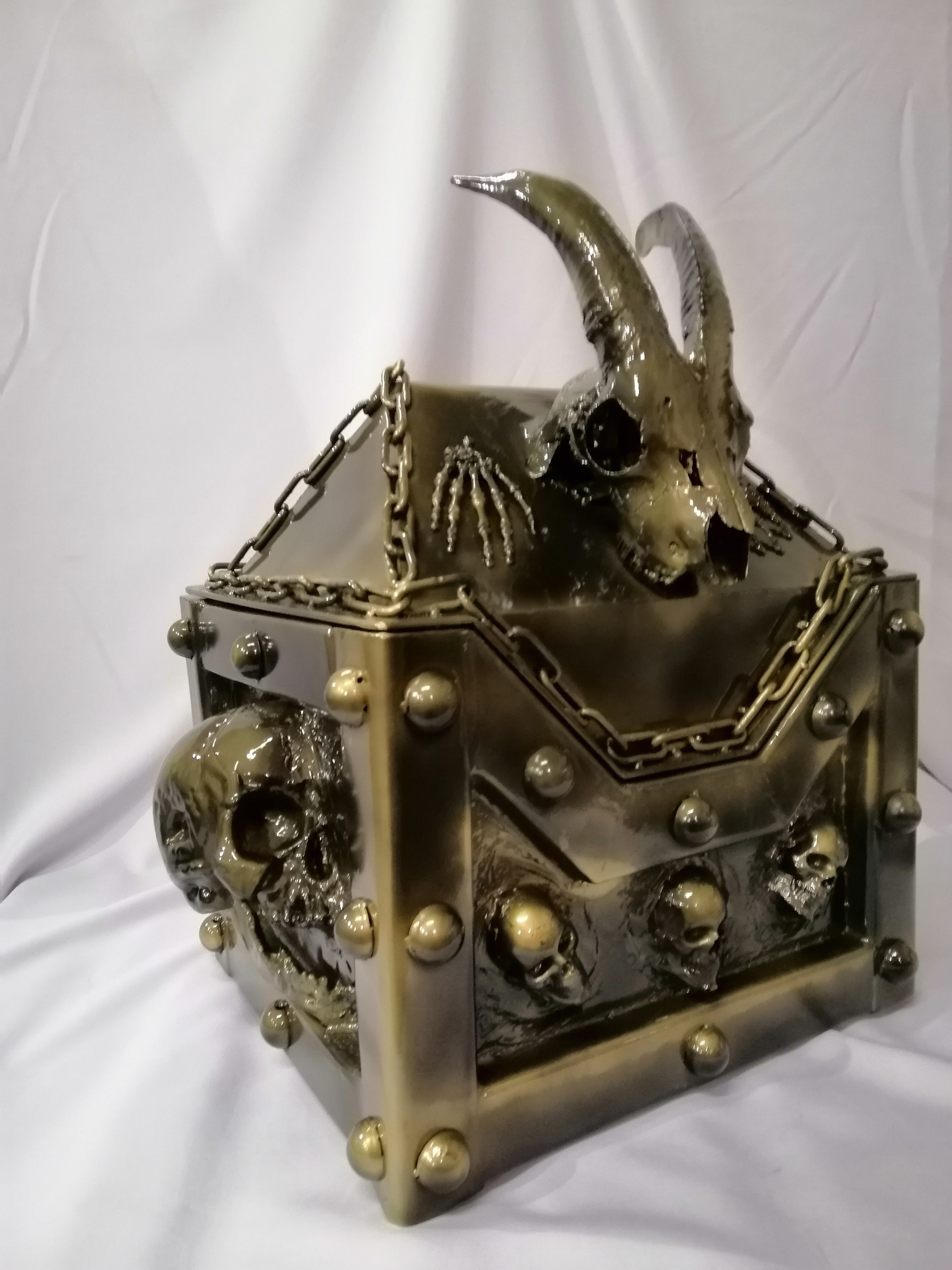 Steampunk Decor, Metal Chest, Dower Chest, Gothic Chest, Storage Chest ...