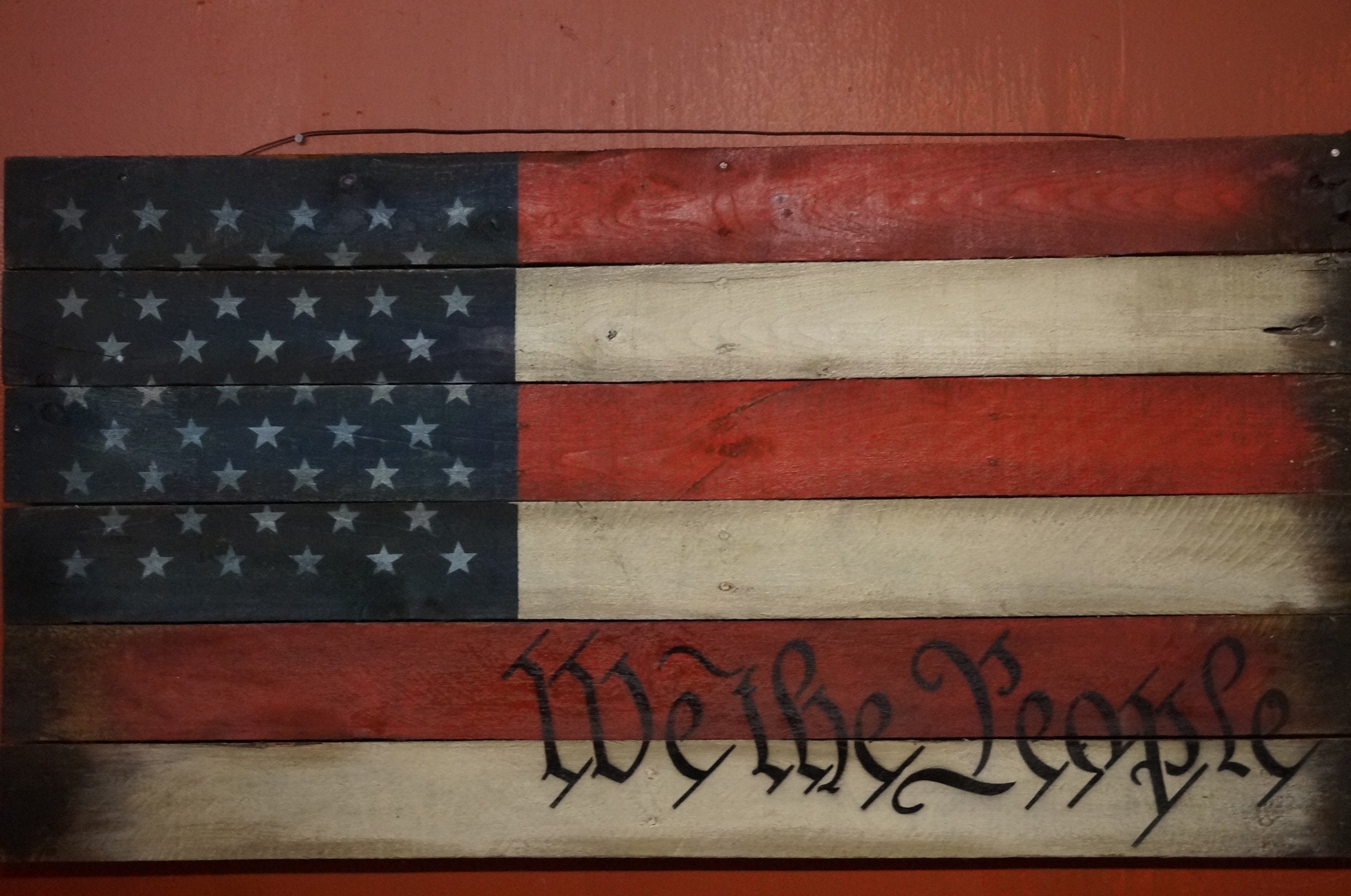 American Flag, We the People Wooden Sign - Etsy