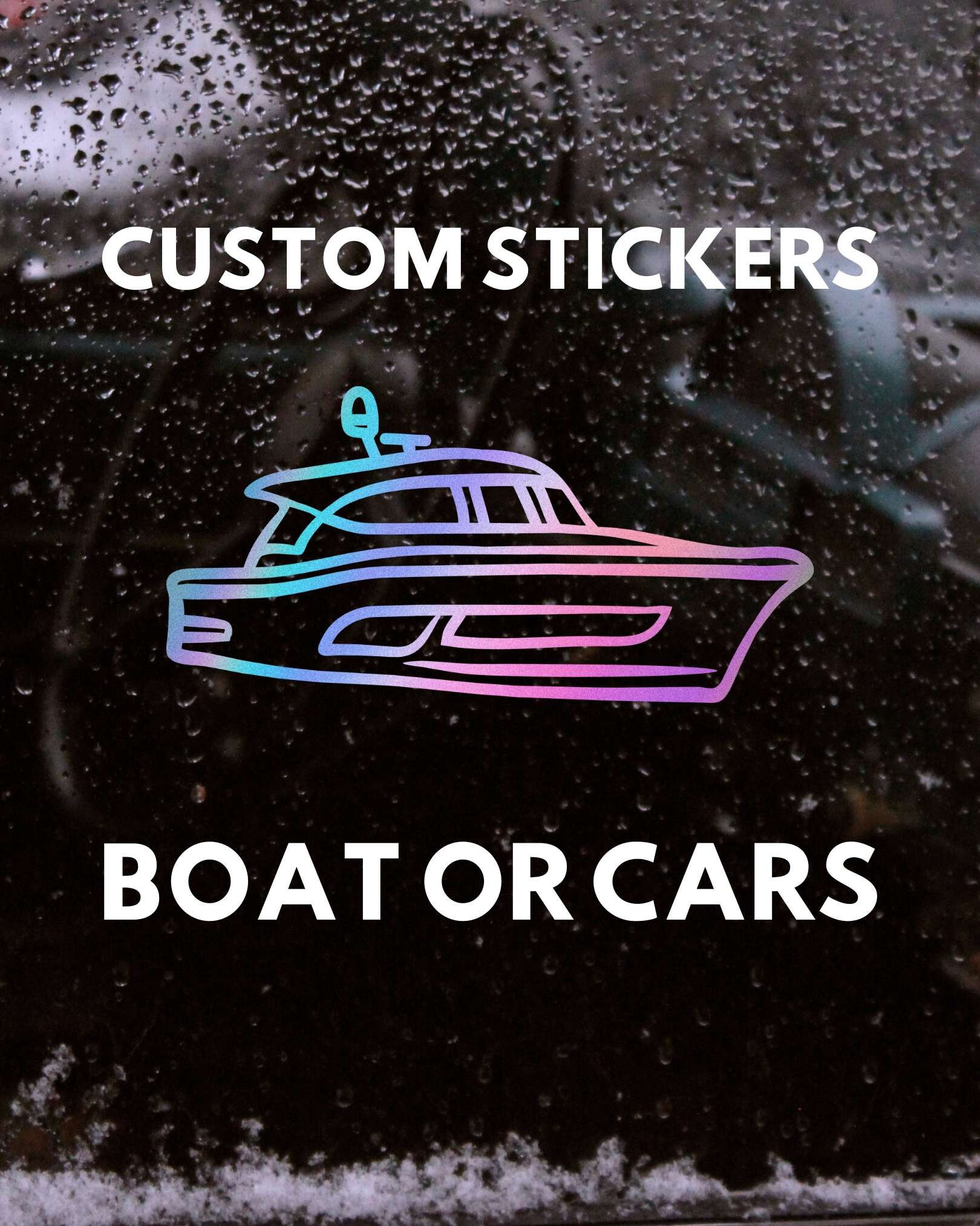 Custom Boat Stickers Holographic Vinyl Decal Car Bumper Stickers Upload ...