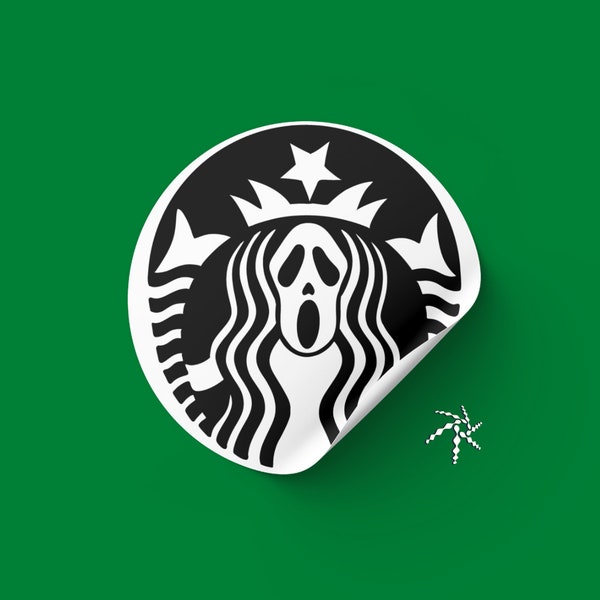 Ghostface Starbucks Logo - Etsy