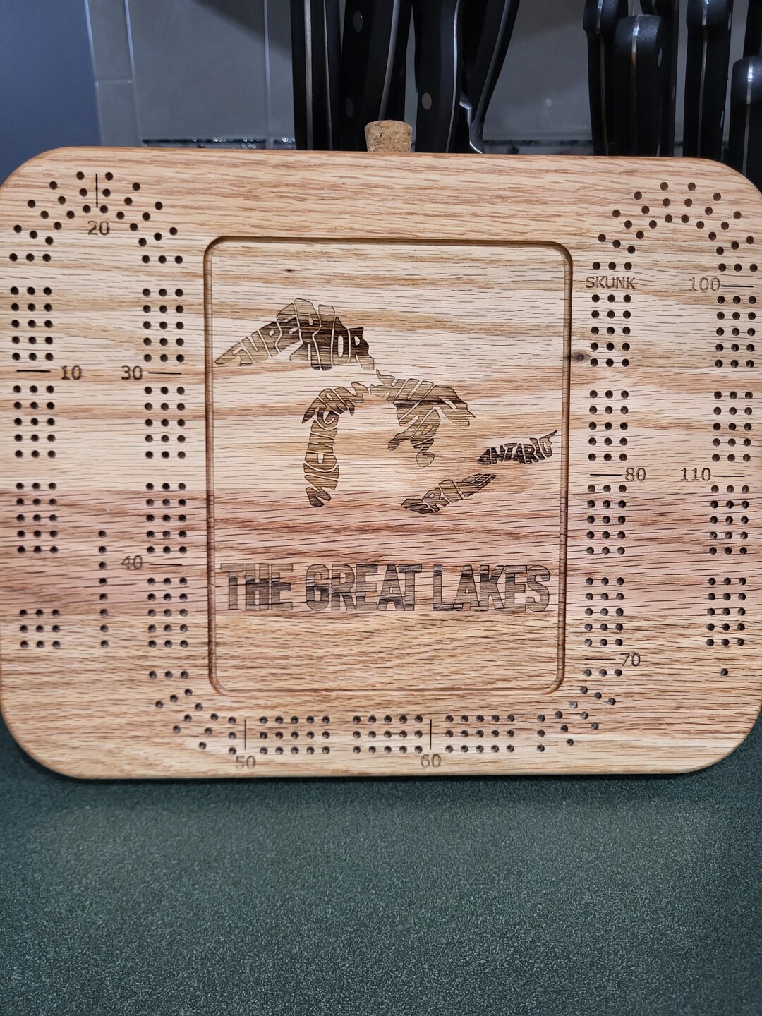 Great Lakes Cribbage Board - Etsy