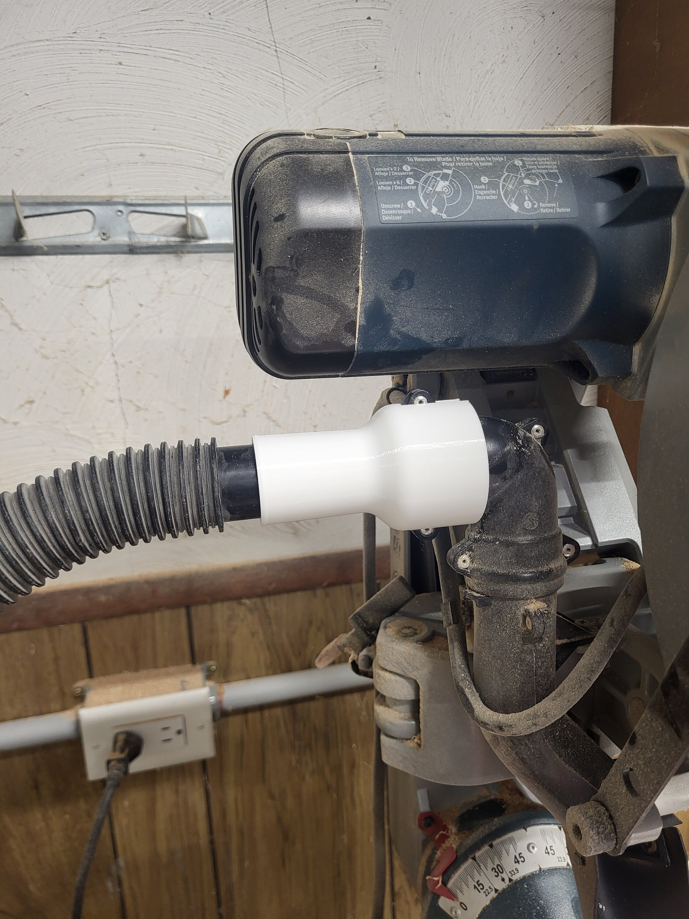 Dust Collection Adapter for Bosch Miter Saw - Etsy
