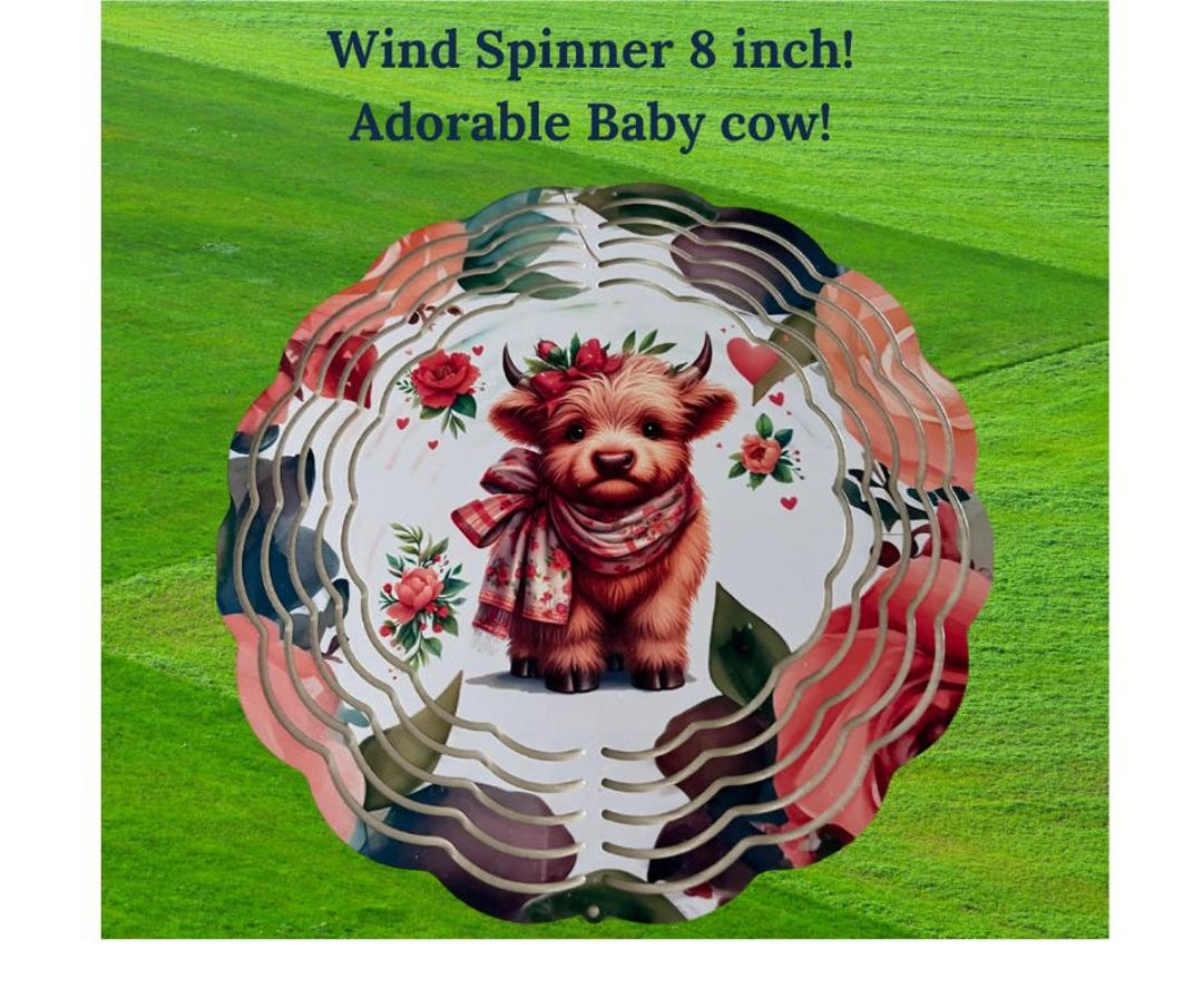 A Highland Cow Wind Spinner is a Delightful and Whimsical Garden ...