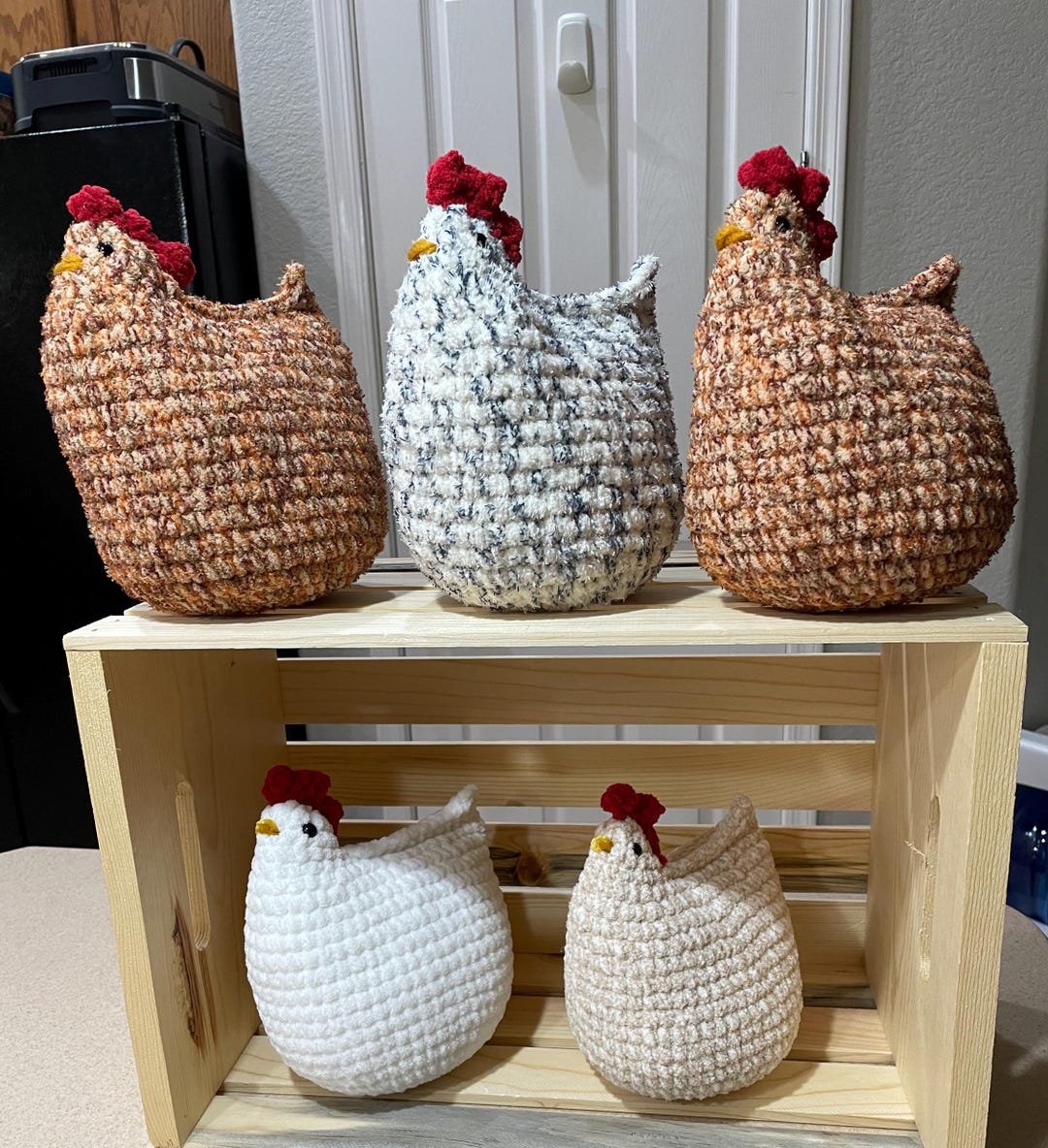 Crochet Chickens, Handmade Crochet Chickens, Chickens - Etsy