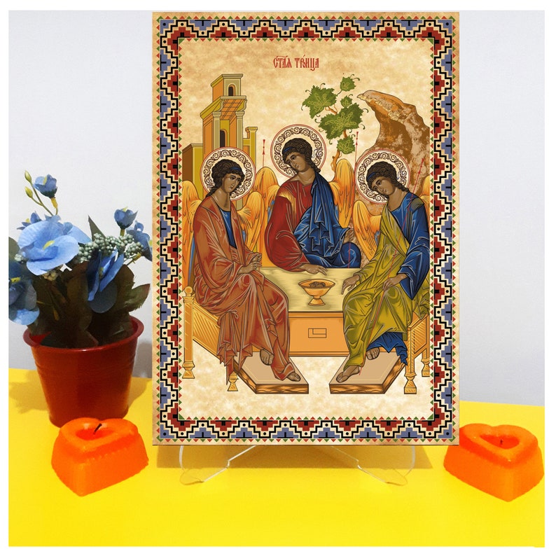 The Holy Trinity İcon by Andrei Rublev Three Angels From the ...