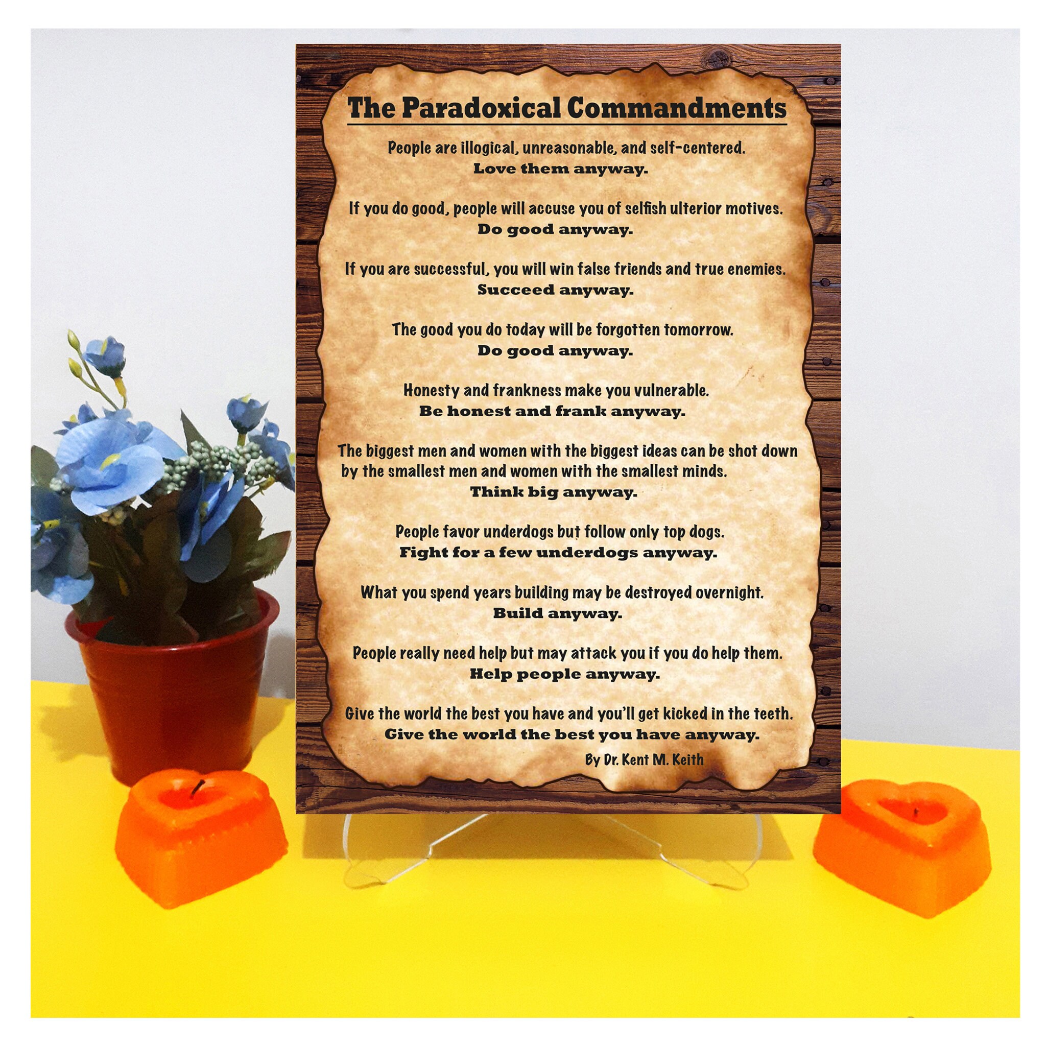 Paradoxical Commandments Poster