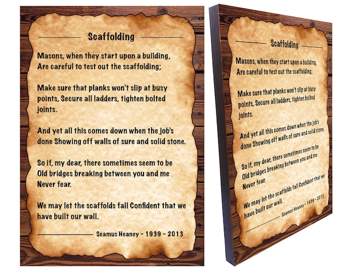 Seamus Heaney Quote Ceramic Wall Tag • Ceramic Wall Hanging ...