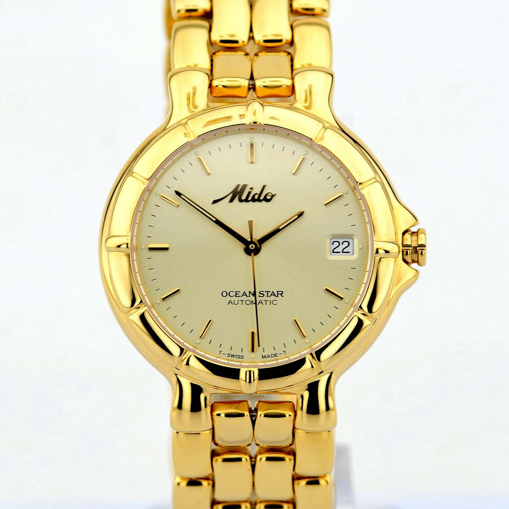 Reloj Mido Ocean Star automático con fecha chapada en oro - Etsy España