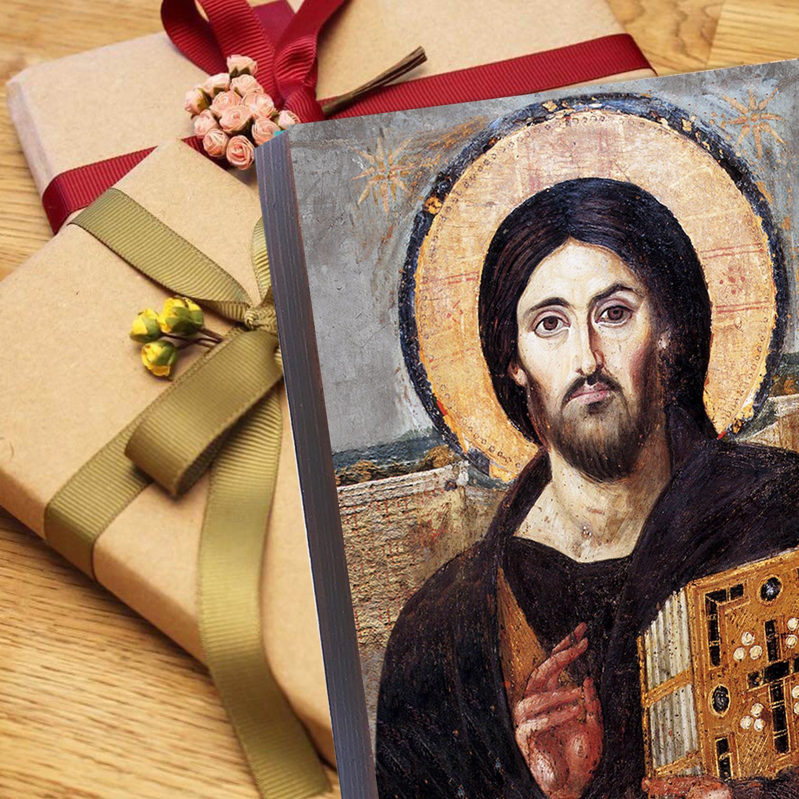 Christ Pantocrator Sinai Icon: Byzantine Orthodox Art on Wood (8.3''x ...