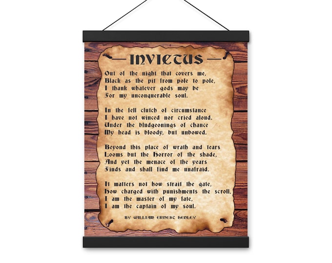 Invictus Poem by William Ernest Henley 8x10 Instant Printable Download ...