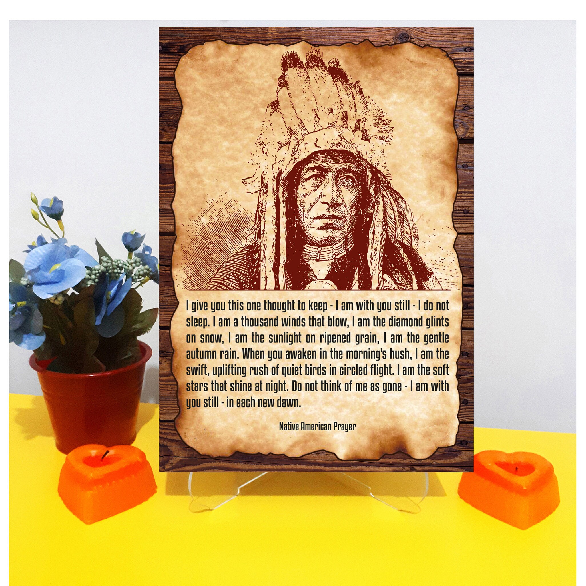 Native American Prayer Poem Print: Minimalist Wall Art (8.3'' X 11.7 ...