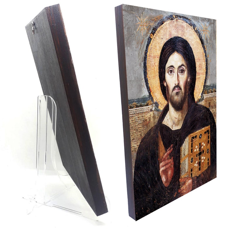 Christ Pantocrator Sinai Icon: Byzantine Orthodox Art on Wood (8.3''x ...